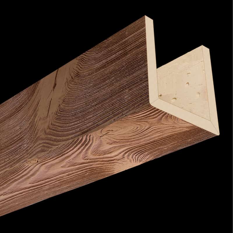 Wood Beam Cap Faux Ceiling Beams Ekena Millwork BMC_P Faux Wood Beam
