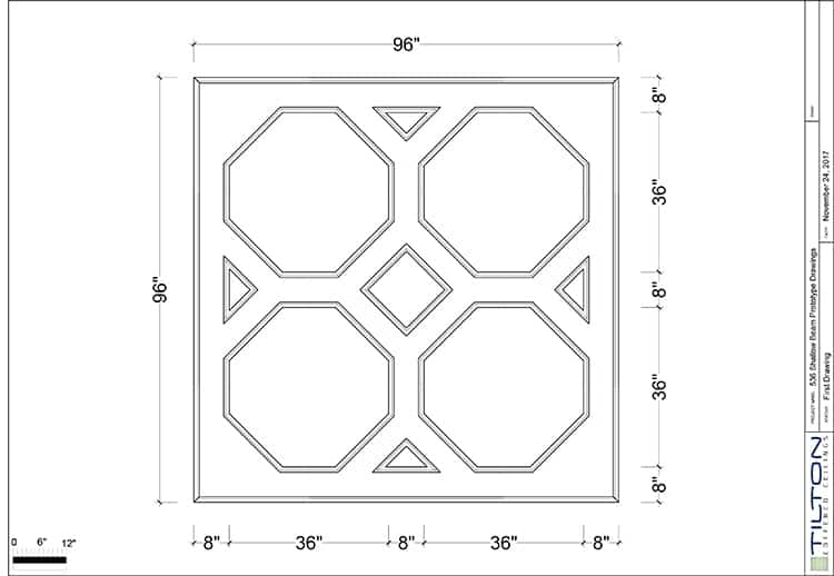 Coffered Ceiling Medallion Kit | 96" Diamond 1 | Quick and Easy to Install