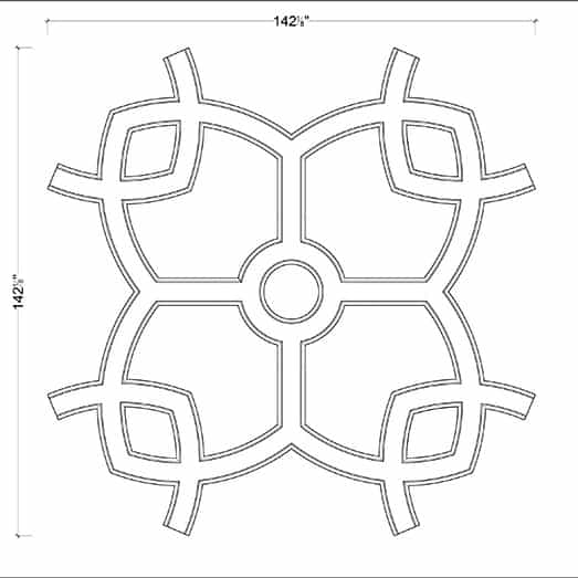 Coffered Ceiling Tiles | Bespoke/Circle Design - Faux Beams | Made in USA
