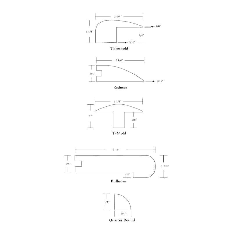 White Oak Trim Molding | Durable Hardwood Floor Edging