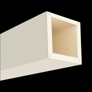 Smooth Lightweight Faux Wood Ceiling Beams | Pre-Painted White 4-Sided